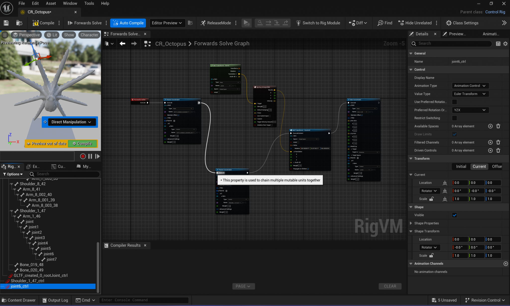 Week 6: Understanding Control Rigs in Unreal Engine 5 – Arpit's 3D Computer Animation Blog